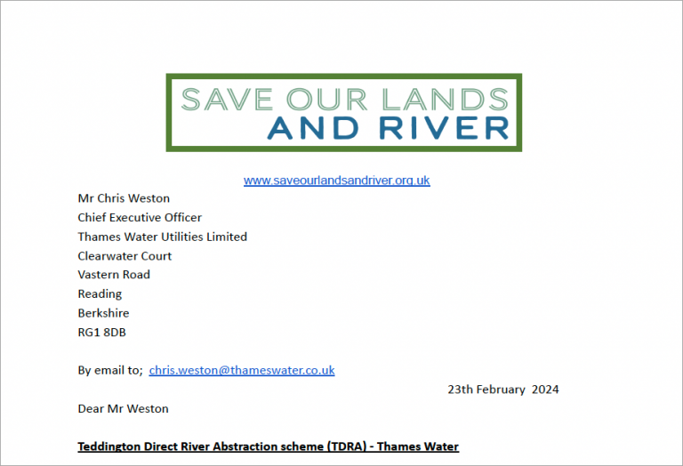 SOLAR Campaign Writes To Thames Water's CEO to Highlight More Missed ...